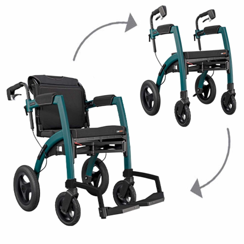 Rollz Motion Performance Rollator with Pneumatic Tires